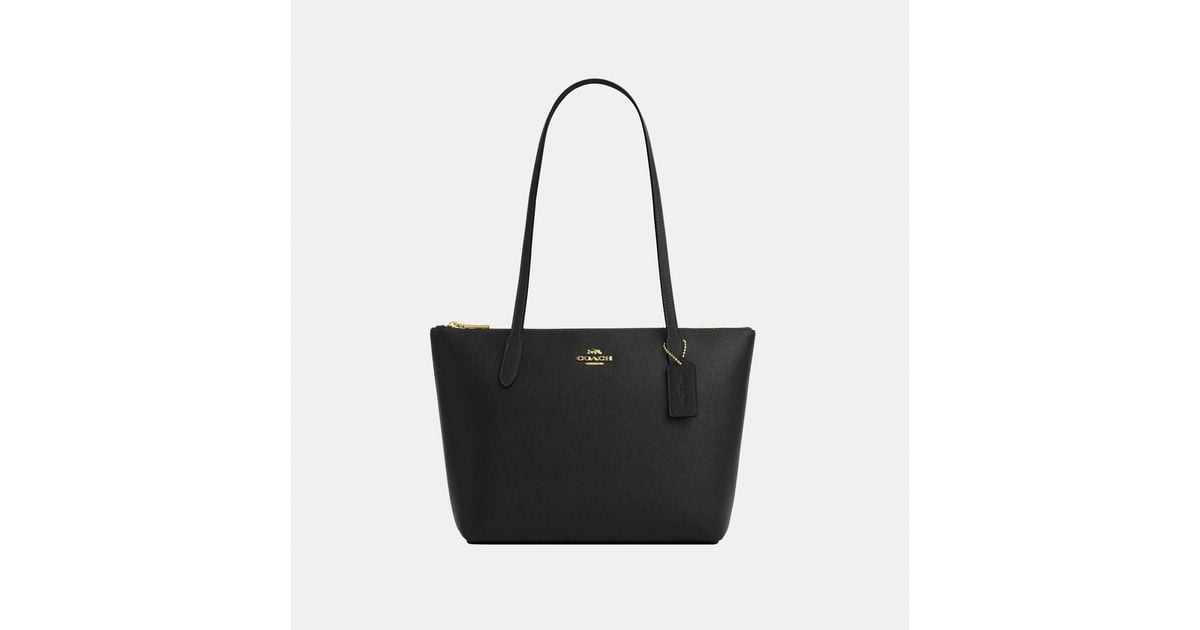 COACH Fiona Zip Tote in Black | Lyst UK