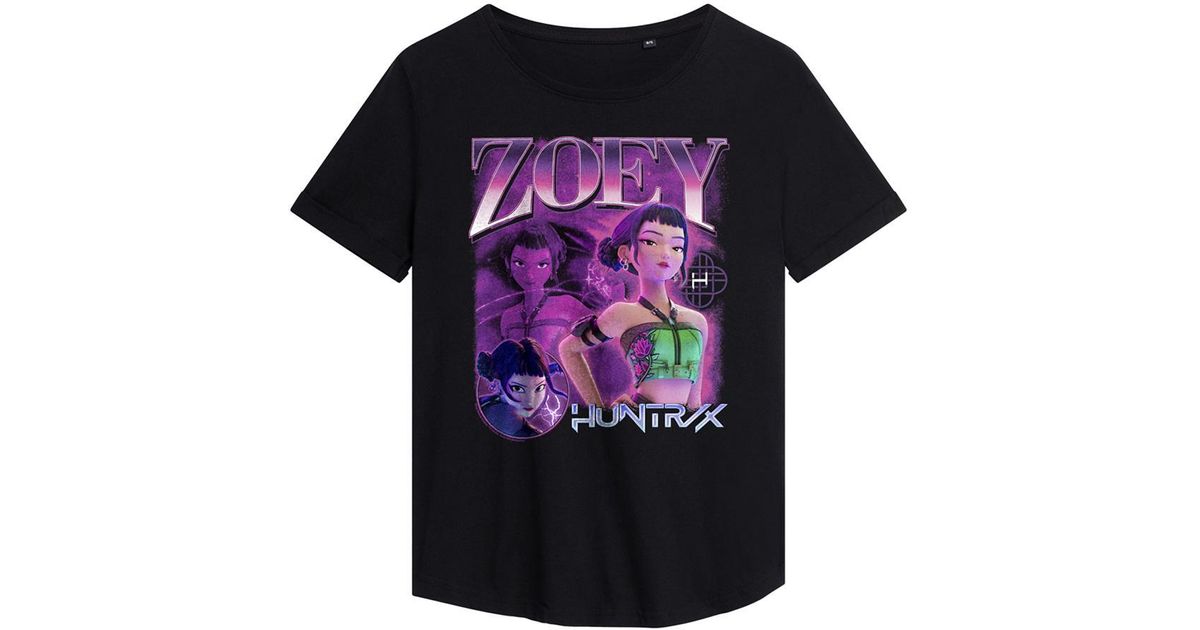 K-Pop Demon Hunters Ladies Huntr/X Zoey T-Shirt in Black | Lyst UK