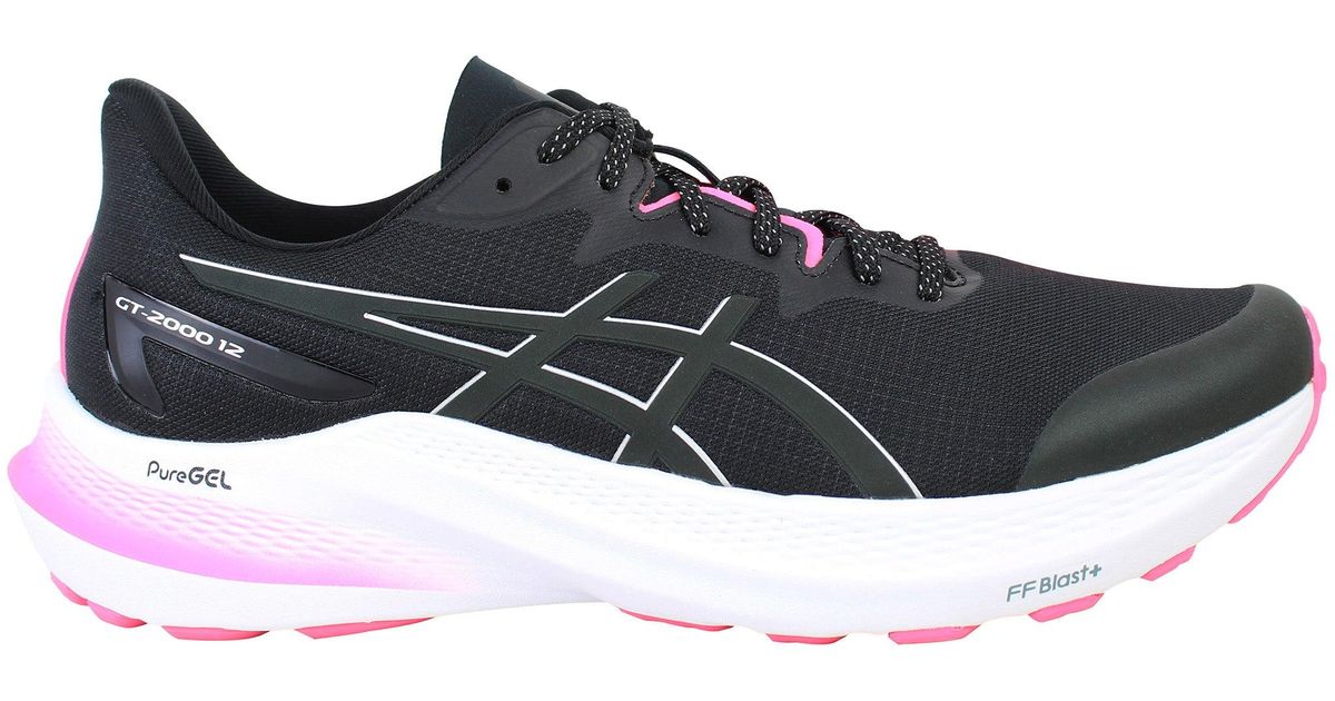 Asics Gt-2000 12 Lite-Show Running Shoes in Black | Lyst UK