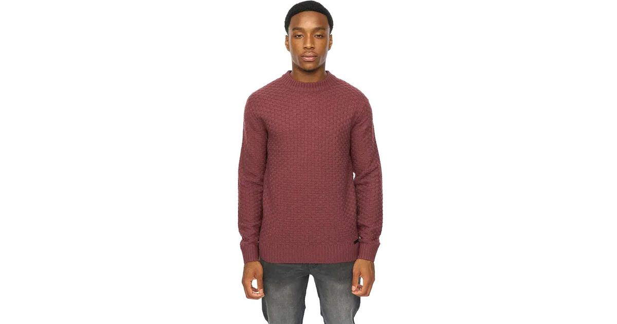 Duck and Cover Matera Textured Knitted Jumper (Raisin) for Men | Lyst UK