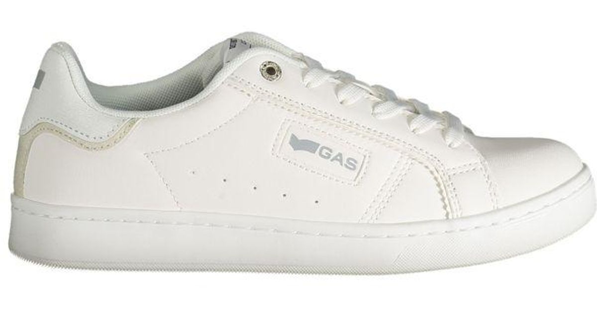 Gas Low Top Leather Sneakers in White | Lyst UK