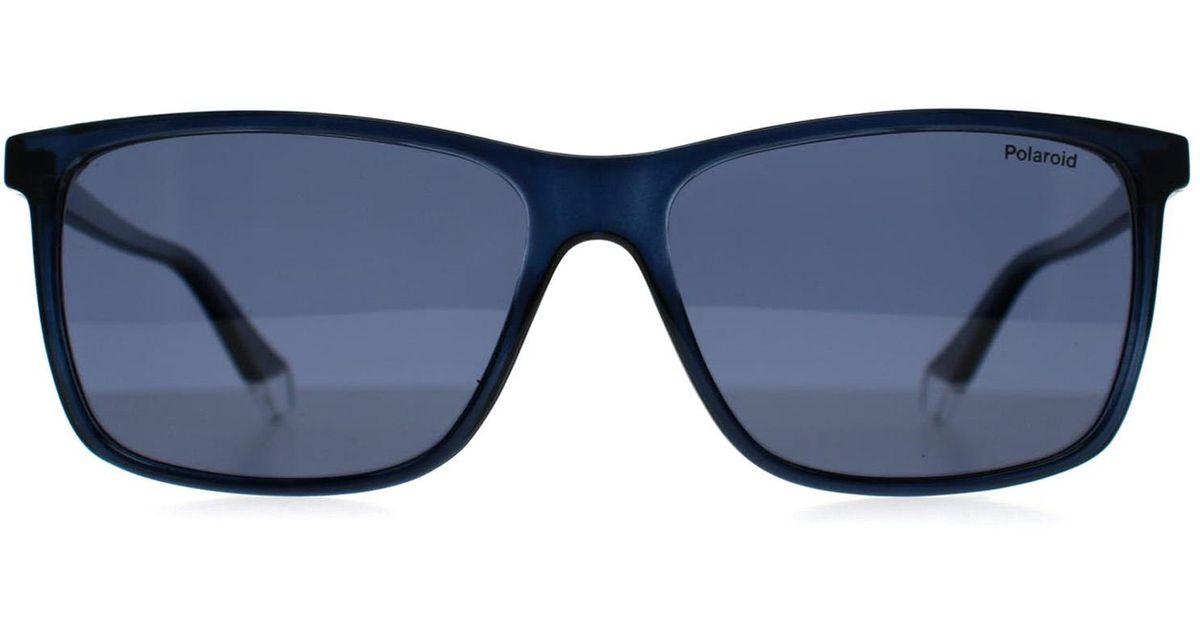 Polaroid Rectangle Polarized Pld 4137/S in Blue for Men | Lyst UK