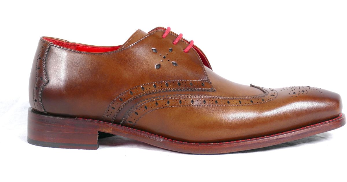 Jeffery West Hendrix 'Foxy' Mahogany Calf Goodyear Welted Wing Tip Shoe ...