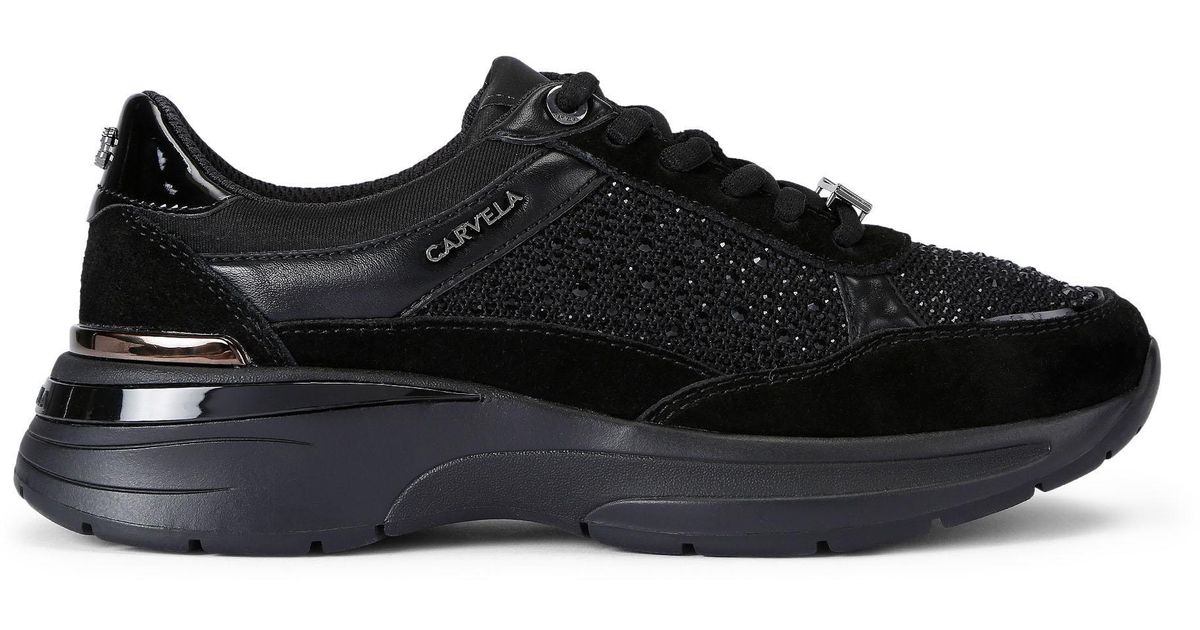 Carvela Kurt Geiger Suede Presto Sneakers in Black | Lyst UK