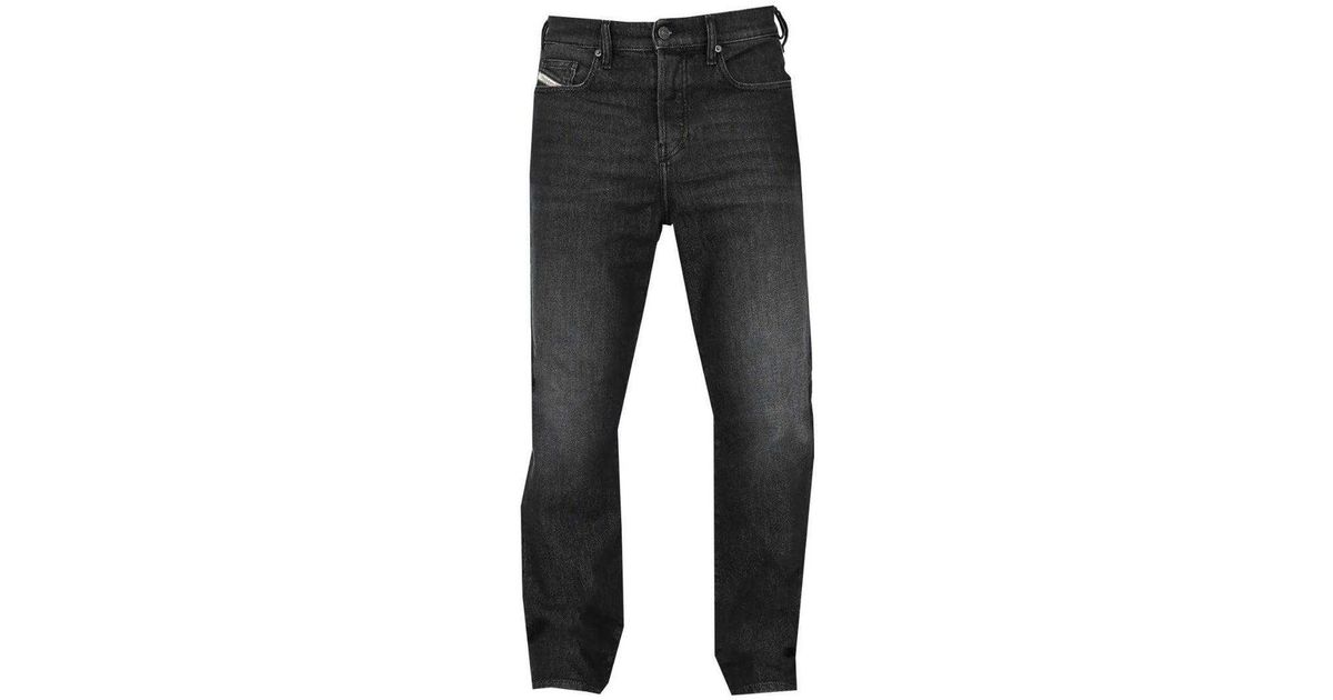 DIESEL D-Viker Washed Denim Jeans in Black for Men | Lyst UK
