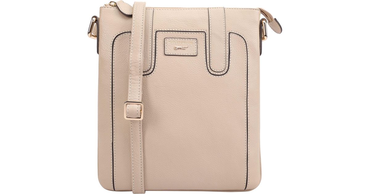 Paul Costelloe Marble Leather Cross Body Bag in Natural | Lyst UK