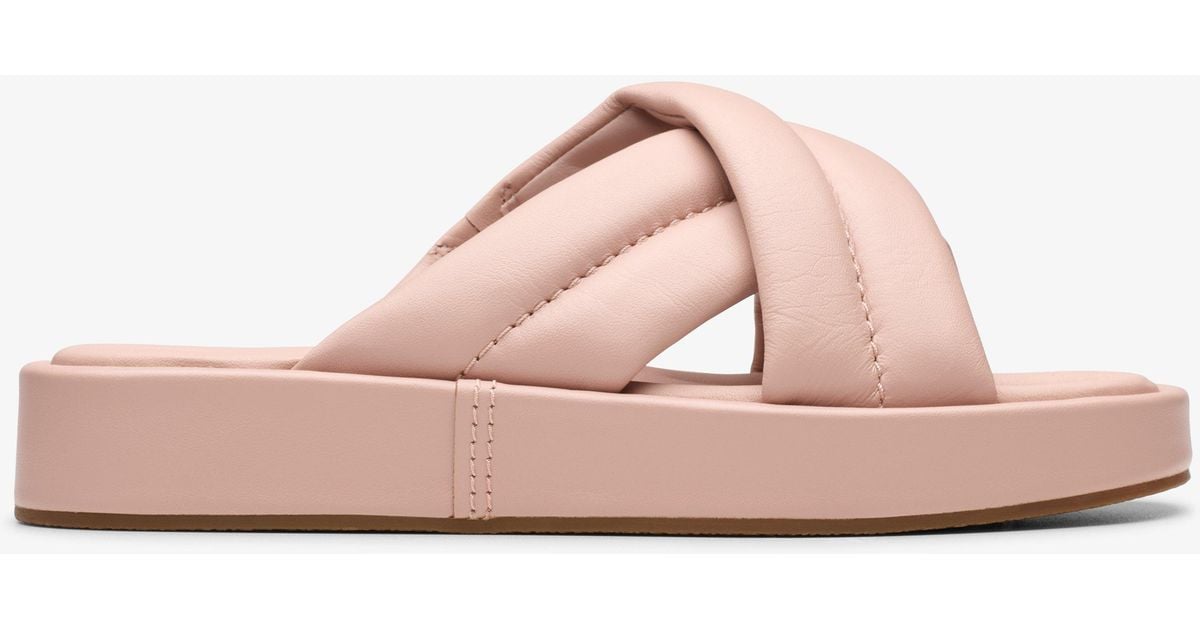 Clarks Alda Glide Light Lea Sandals in Pink | Lyst UK