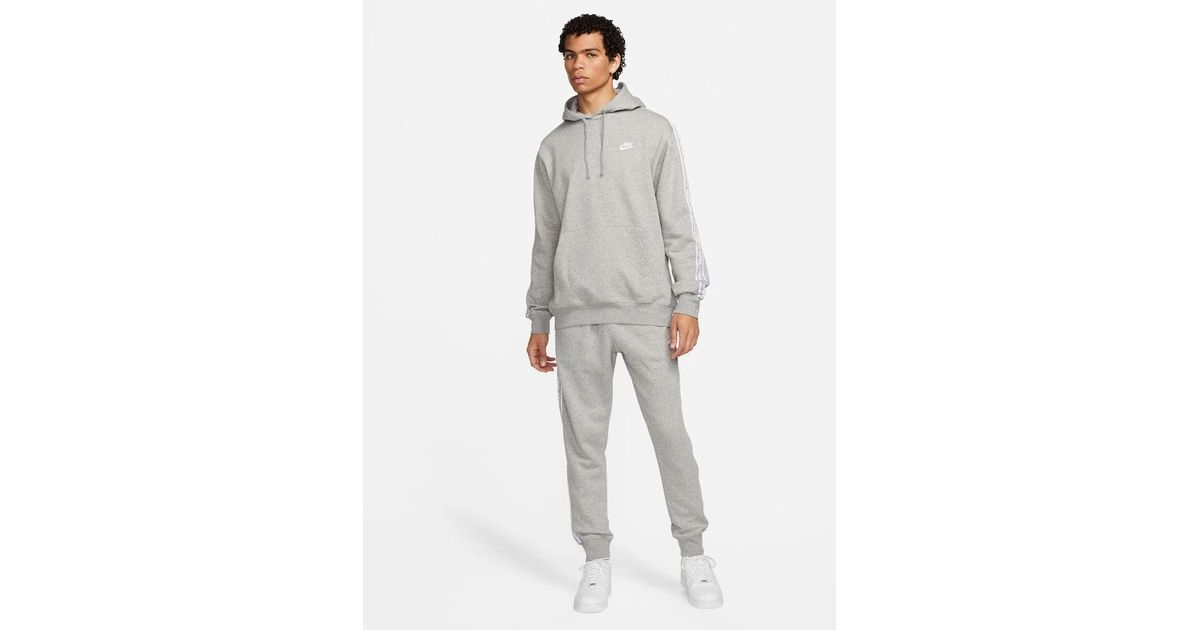 Nike Aries Tape Fleece Hooded Tracksuit in Grey for Men | Lyst UK