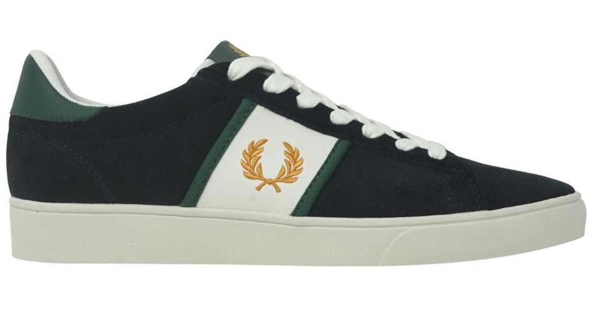 Fred Perry Spencer Suede Tipping Trainers Cotton in Black for Men | Lyst UK