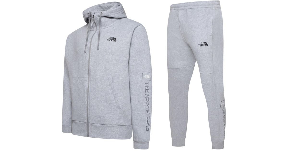 The North Face M Outline Logo Box Tracksuit Set Cotton in White for Men ...