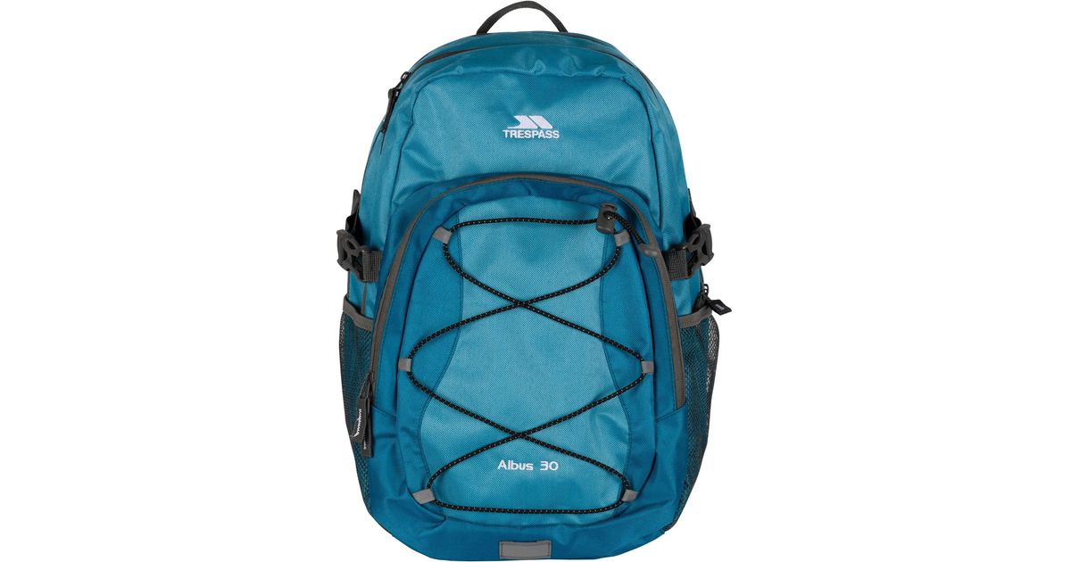 Trespass Albus 30 Litre Casual Rucksack/Backpack (Storm/Bondi) in Blue ...