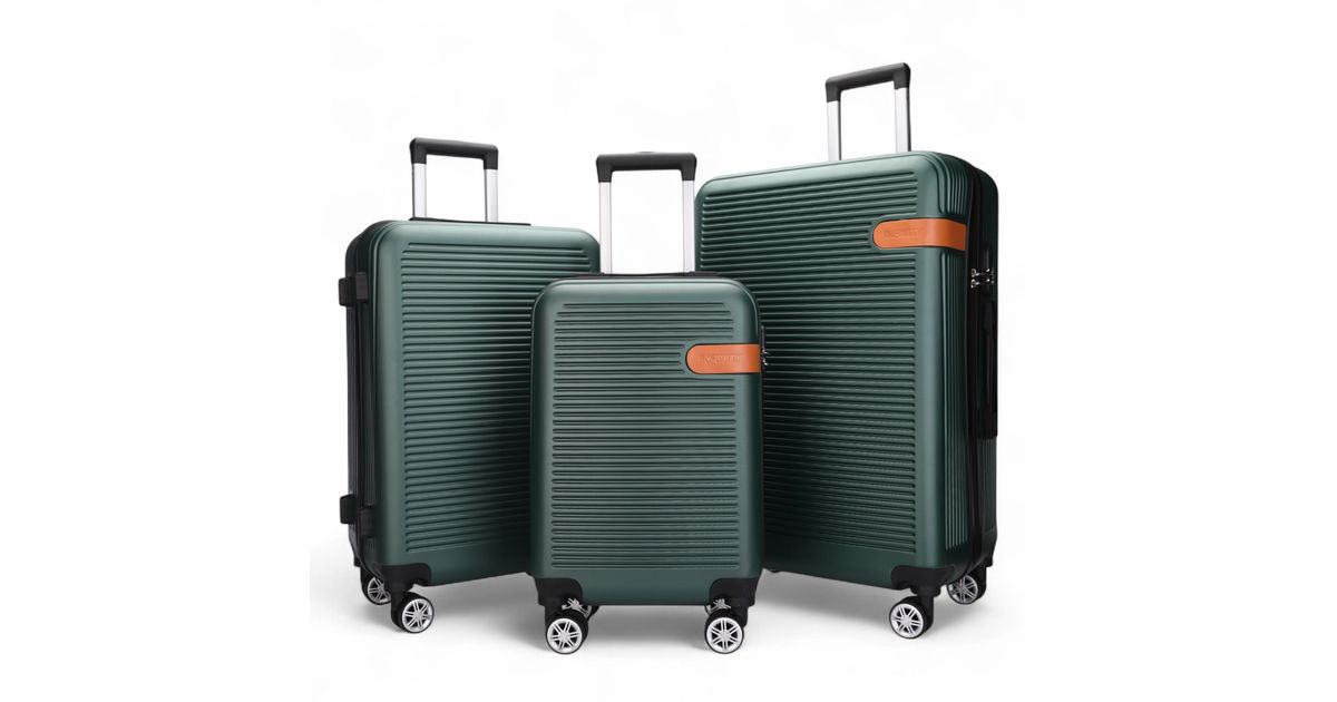 Infinity Leather Hardshell Emerald Cabin Suitcase Robust Abs ...