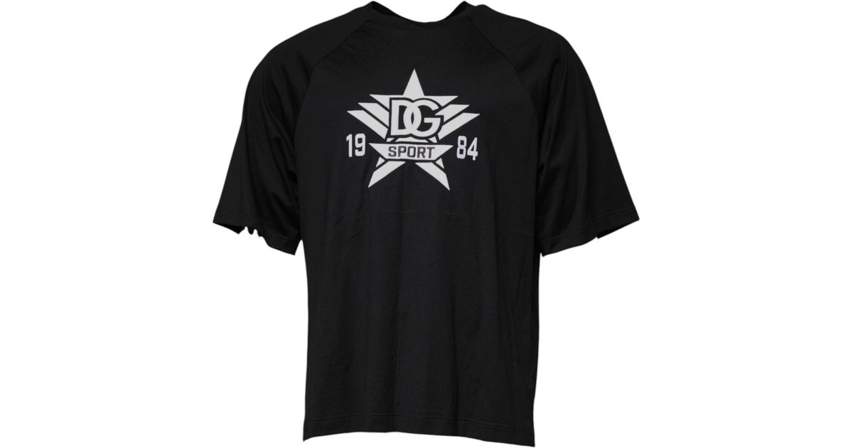 Dolce & Gabbana Dg Sport Star Logo Tee in Black for Men | Lyst UK