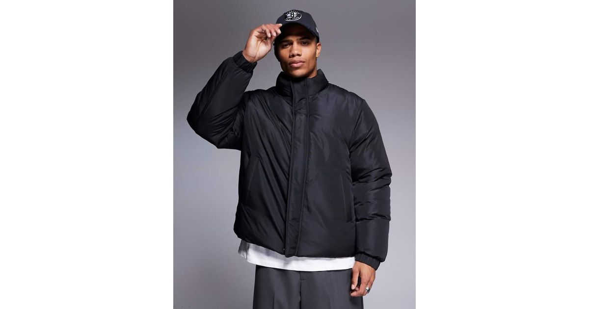 ASOS Puffer Jacket in Blue for Men | Lyst UK