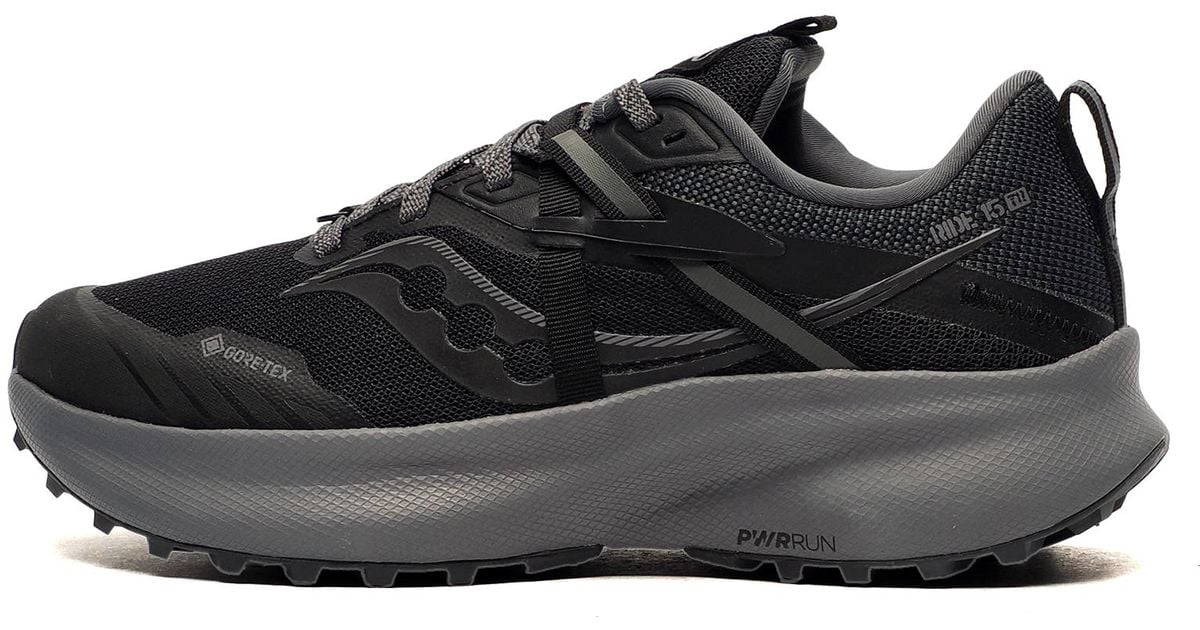 Saucony Ride 15 Tr Gtx Gore-Tex Waterproof Running Shoes in Black | Lyst UK