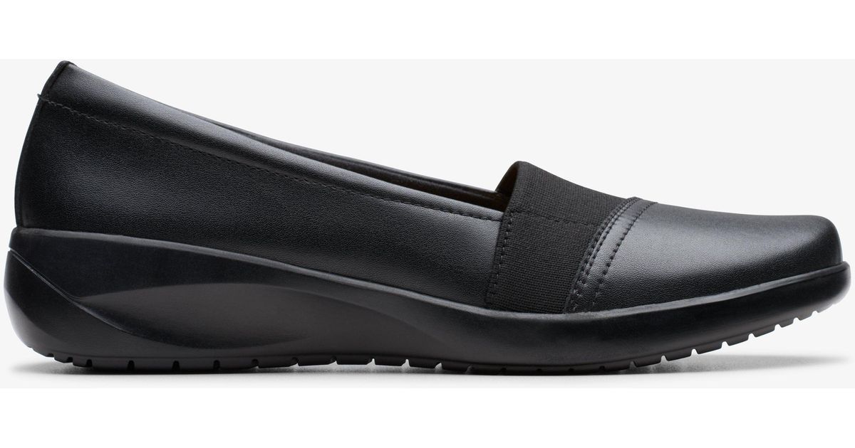 Clarks Kaetlyn Rhea Leather Shoes in Black | Lyst UK