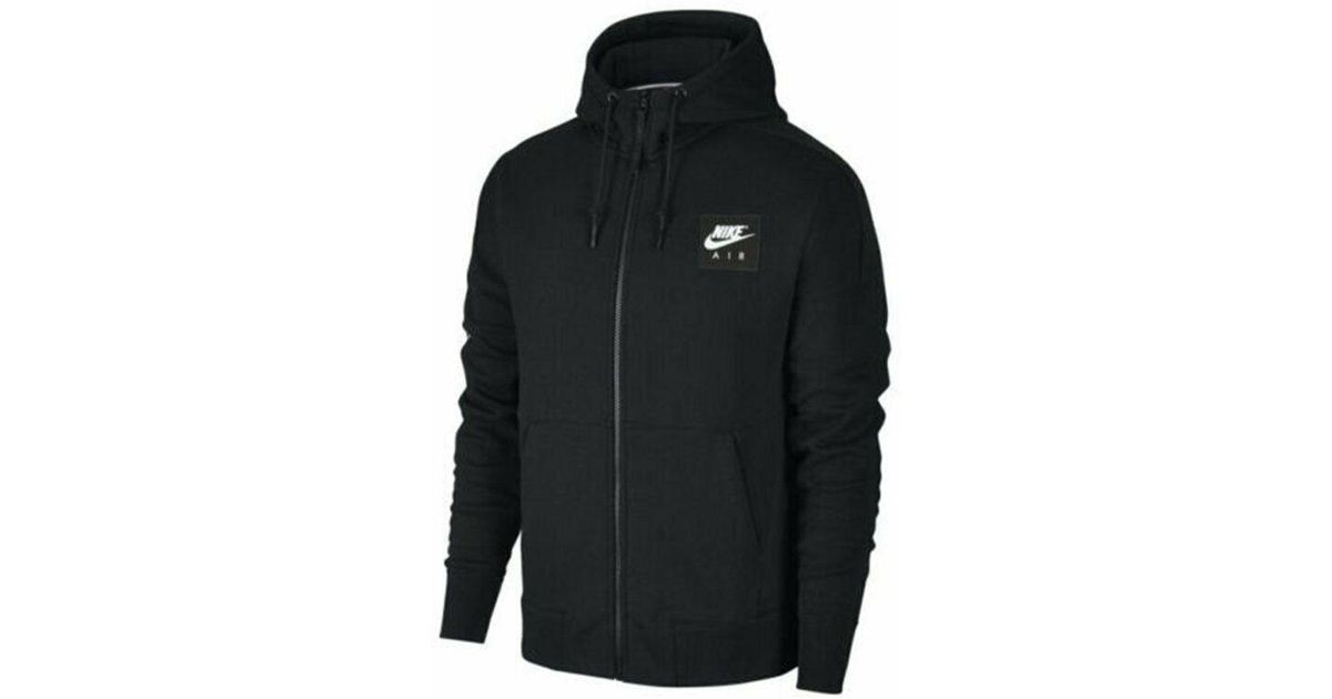 Nike Patch Zip Up Fleece Hoodie in Black for Men | Lyst UK