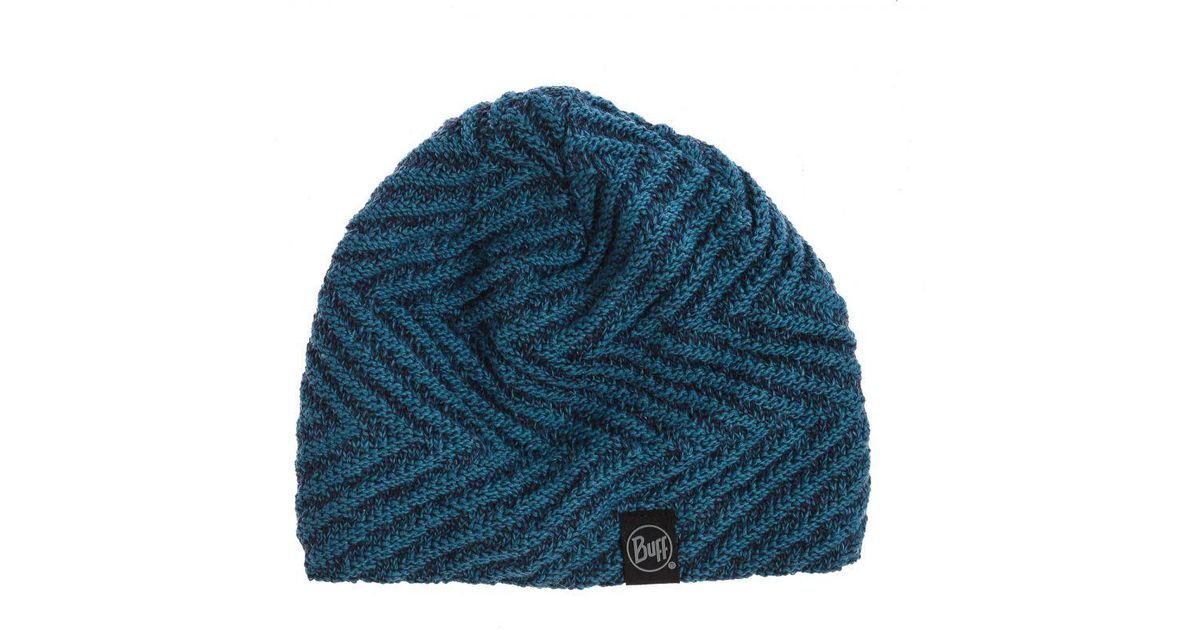 Buff Fleece Lined Knitted Beanie Hat in Blue | Lyst UK