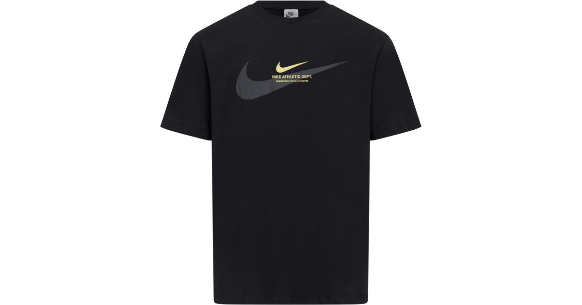 Nike Sportswear Standard Issue T-Shirt Cotton in Black for Men | Lyst UK