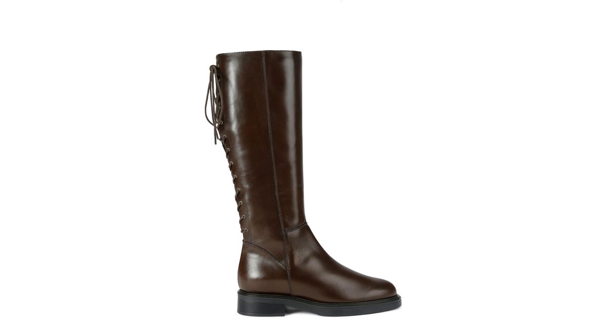 Carvela Kurt Geiger Leather Trento Knee Boots in Brown | Lyst UK