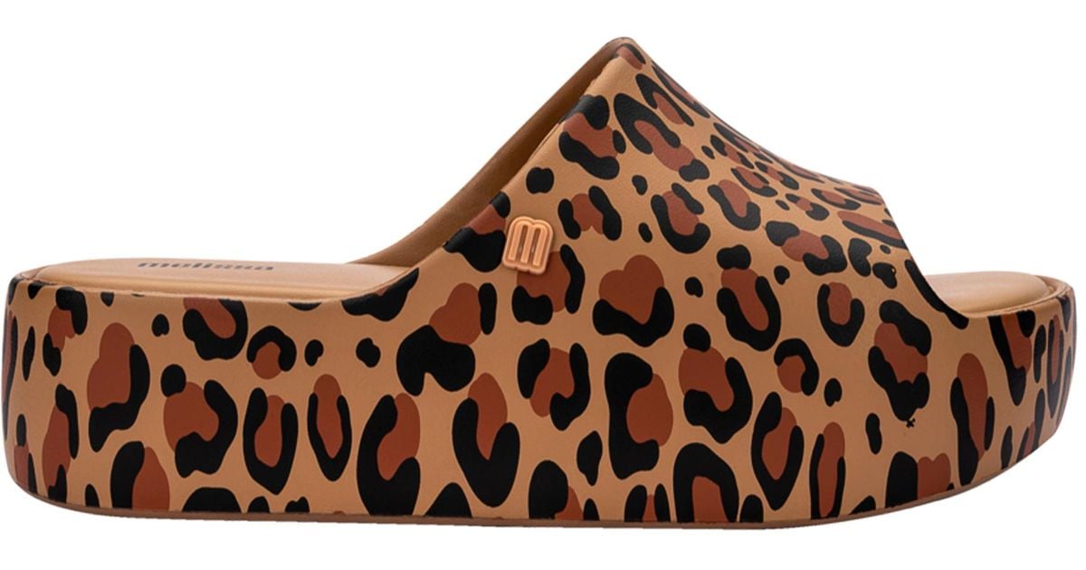 Melissa Free Print Platform Sliders in Brown | Lyst UK