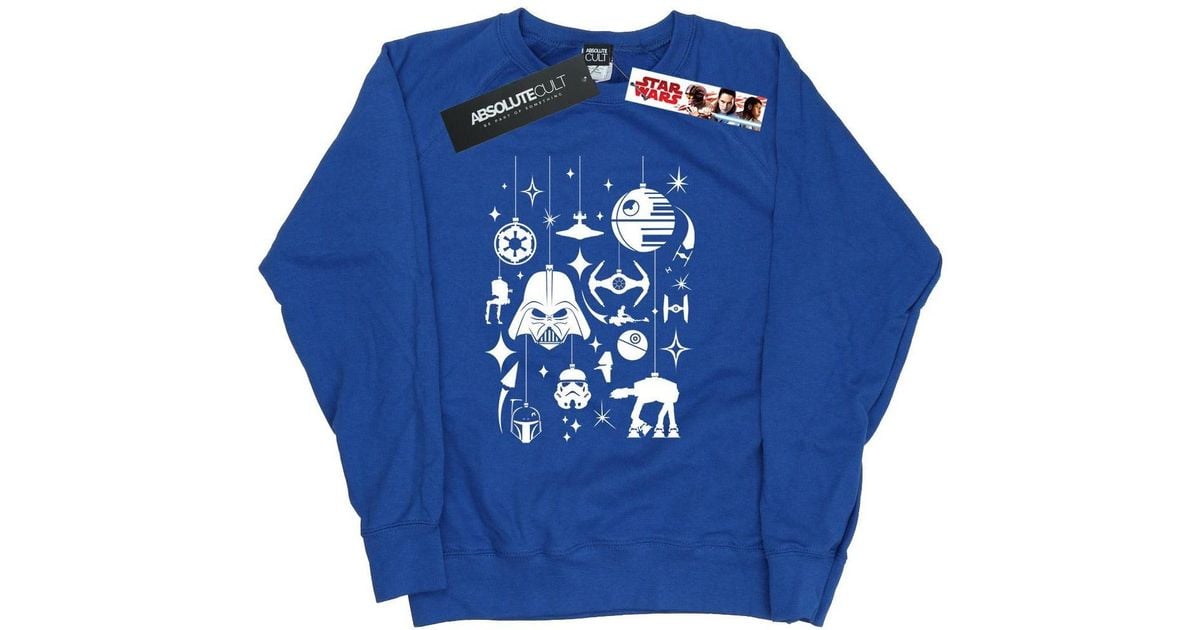Star Wars Ladies Christmas Decorations Sweatshirt (Royal) in Blue | Lyst UK