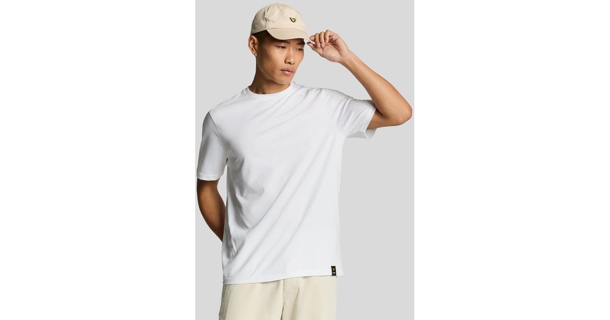 Lyle & Scott Clamp Labelled Plain T-Shirt in White for Men | Lyst UK