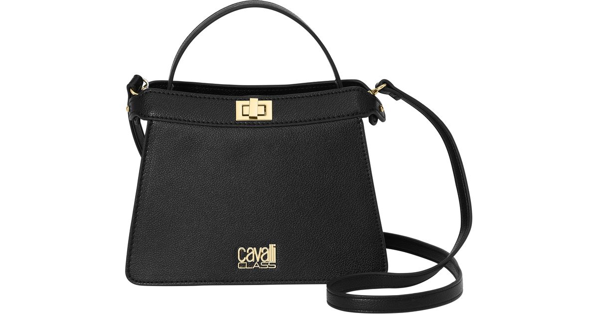 Roberto Cavalli Handbag With Rotating Closure Cchb0208 in Black | Lyst UK