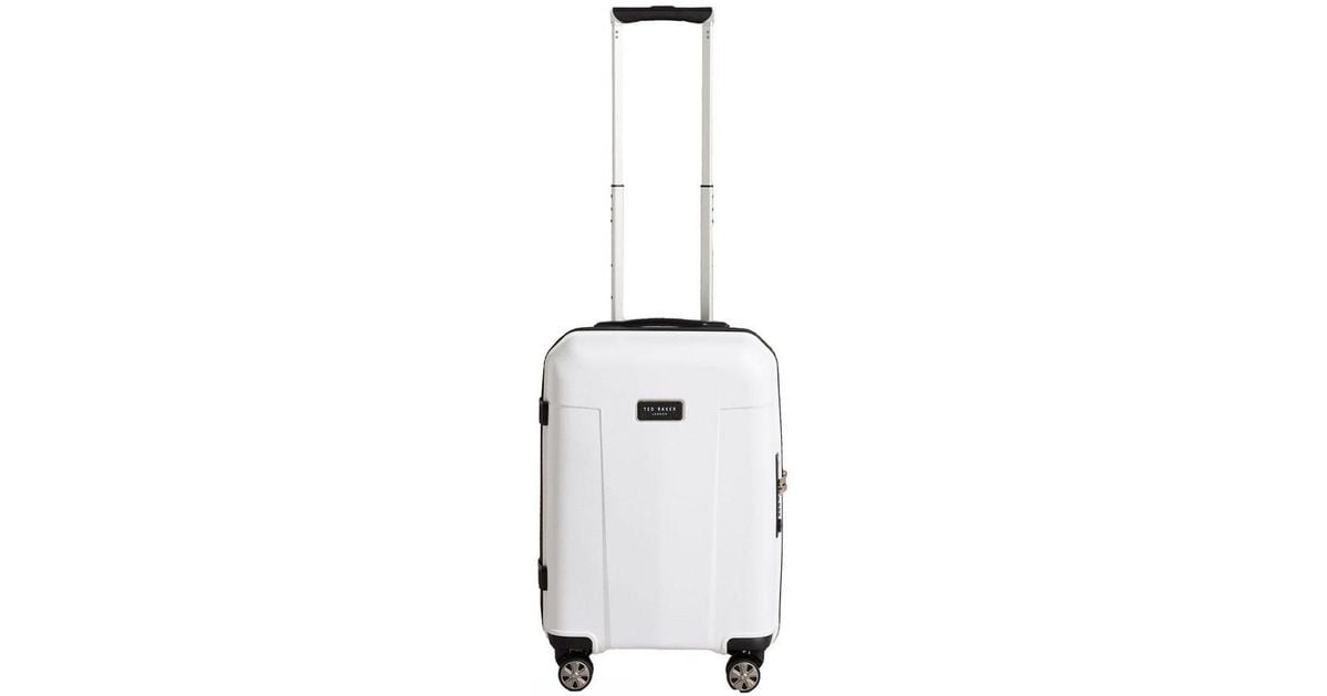 Ted Baker Travl Small Trolley Suitcase in White | Lyst UK