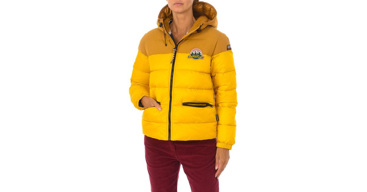 Napapijri Padded Jacket With Hood Np0A4Fng in Yellow for Men | Lyst UK
