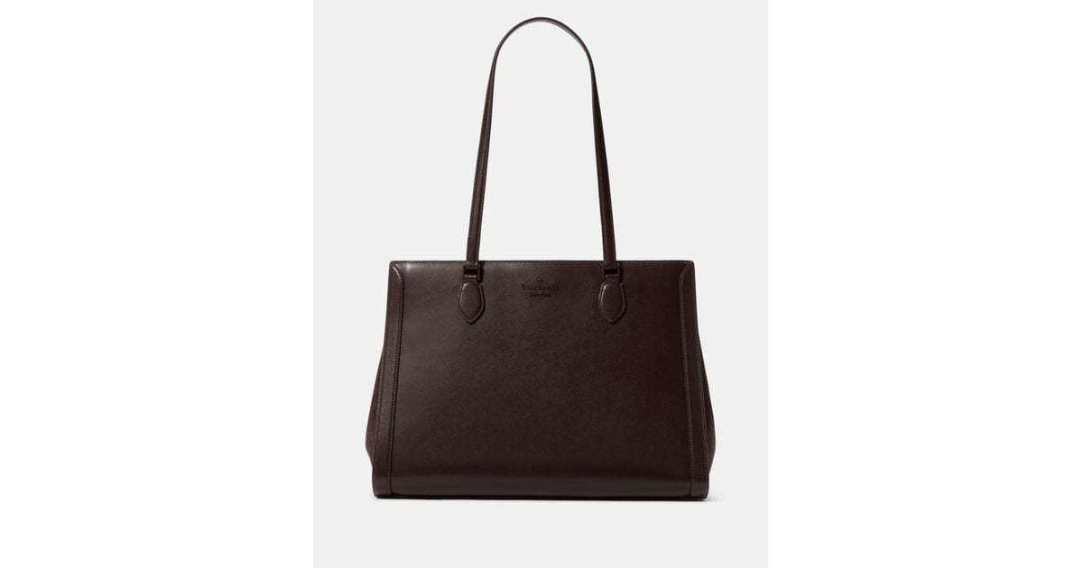 Kate Spade Madison Suede Large Laptop Tote in Black | Lyst UK