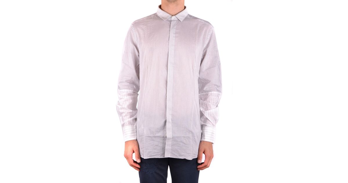 Neil Barrett Striped Long Sleeve Shirt in Pink for Men | Lyst UK
