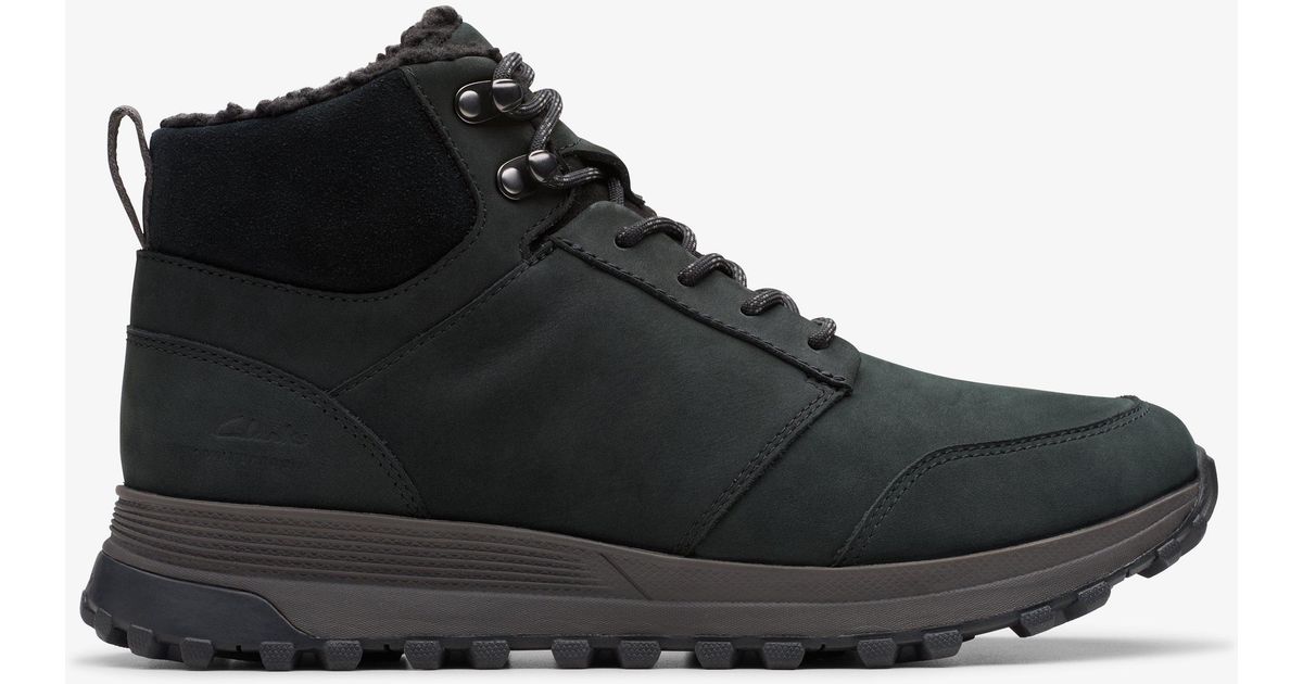 Clarks Atl Trek Up Wp Wlined Lea Boots in Black for Men | Lyst UK