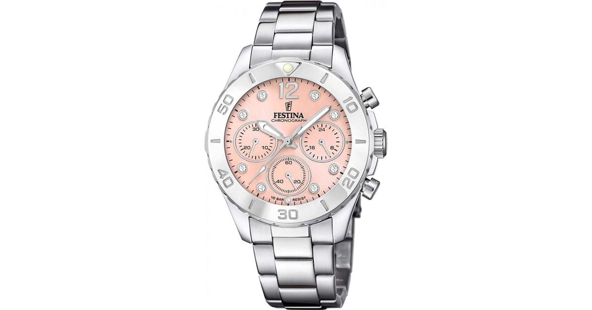 Festina F20603-7 Ladies Boyfriend Watch in Grey | Lyst UK