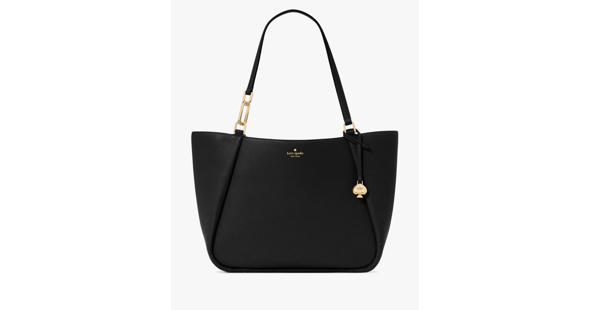 Kate Spade Kayla Pebbled Leather Large Tote in Black | Lyst UK