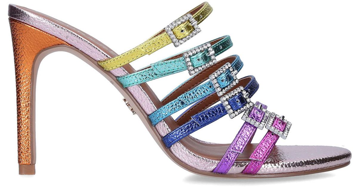 Kurt Geiger Leather Pierra Mule Sandals in White | Lyst UK