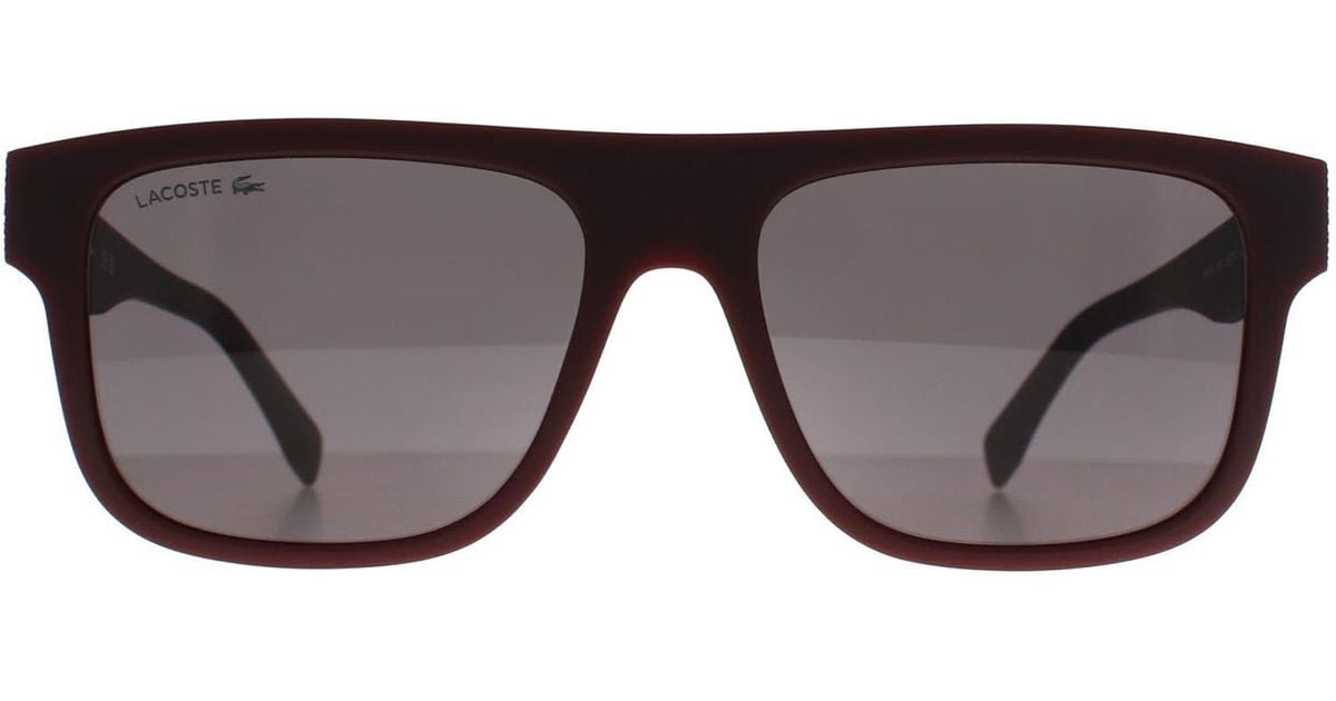 Lacoste Rectangle Dark L6001S in Brown for Men | Lyst UK