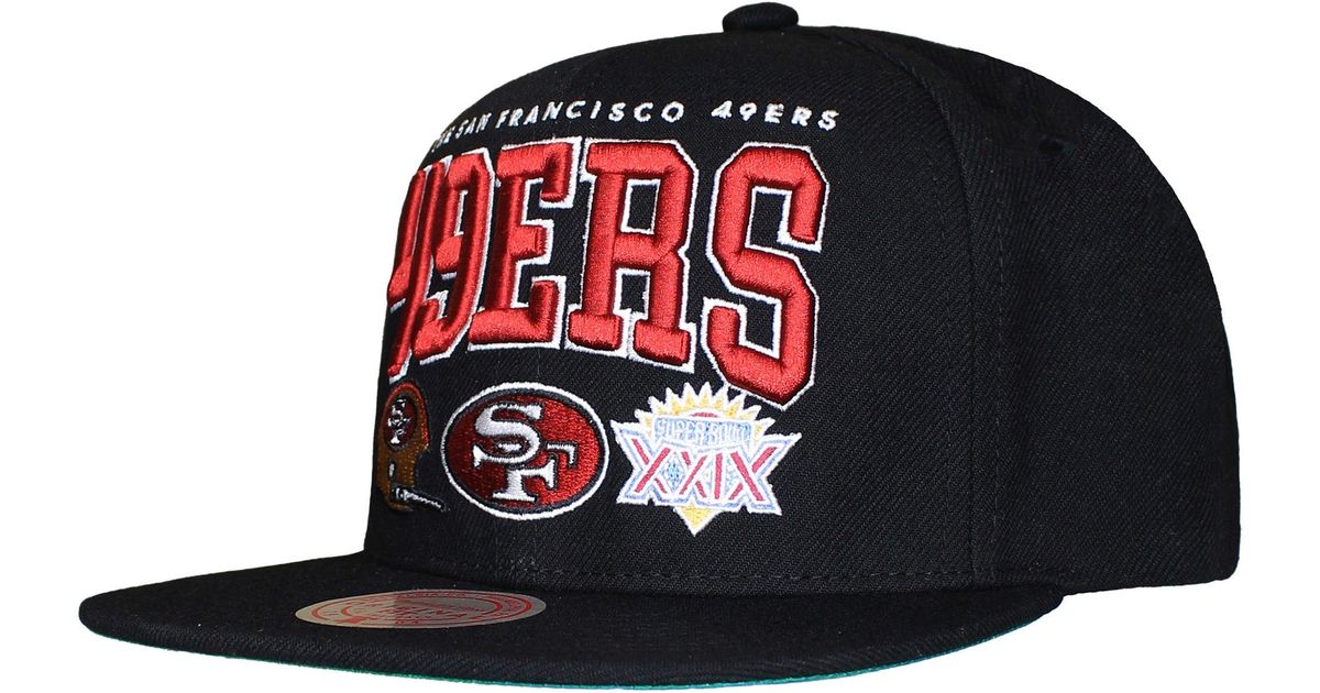Mitchell & Ness Nfl San Francisco 49Ers Champ Stack Cap in Black for ...