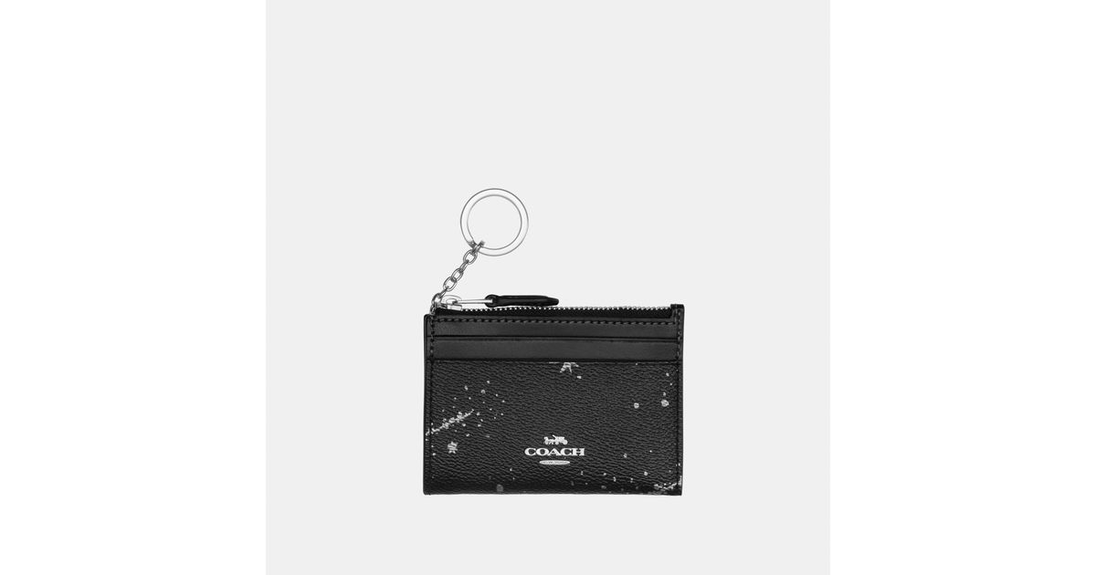 COACH Mini Skinny Id Case With Star Print in Black | Lyst UK