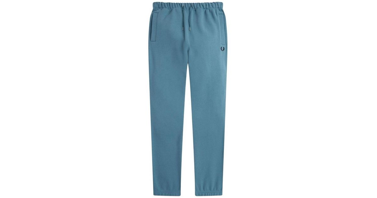 Fred Perry Loopback Jogging Bottoms (Light) Cotton in Blue for Men ...