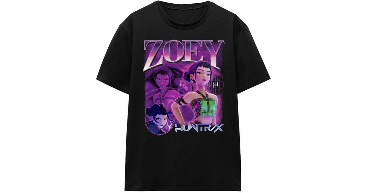 K-Pop Demon Hunters Ladies Huntr/X Zoey T-Shirt in Black | Lyst UK