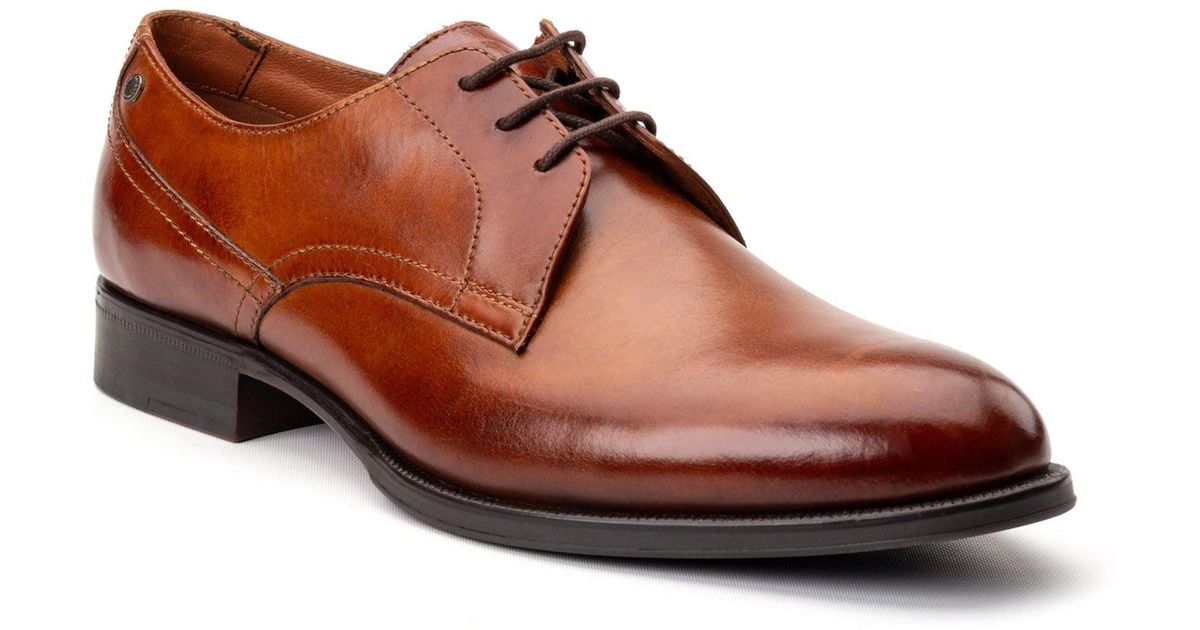 Base London Edison Leather Burnt Lace-Up Shoes in Brown for Men | Lyst UK