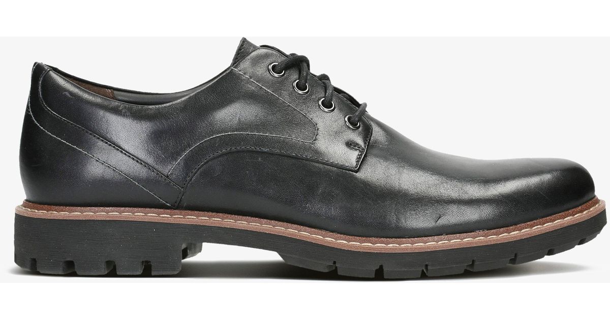 Clarks Batcombe Hall Leather Shoes in Black for Men | Lyst UK