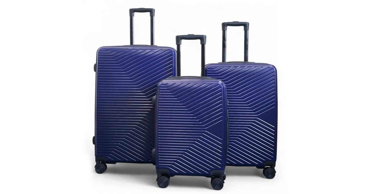 Infinity Leather Hardshell Suitcase Robust 8 Wheel Luggage Cabin Case ...