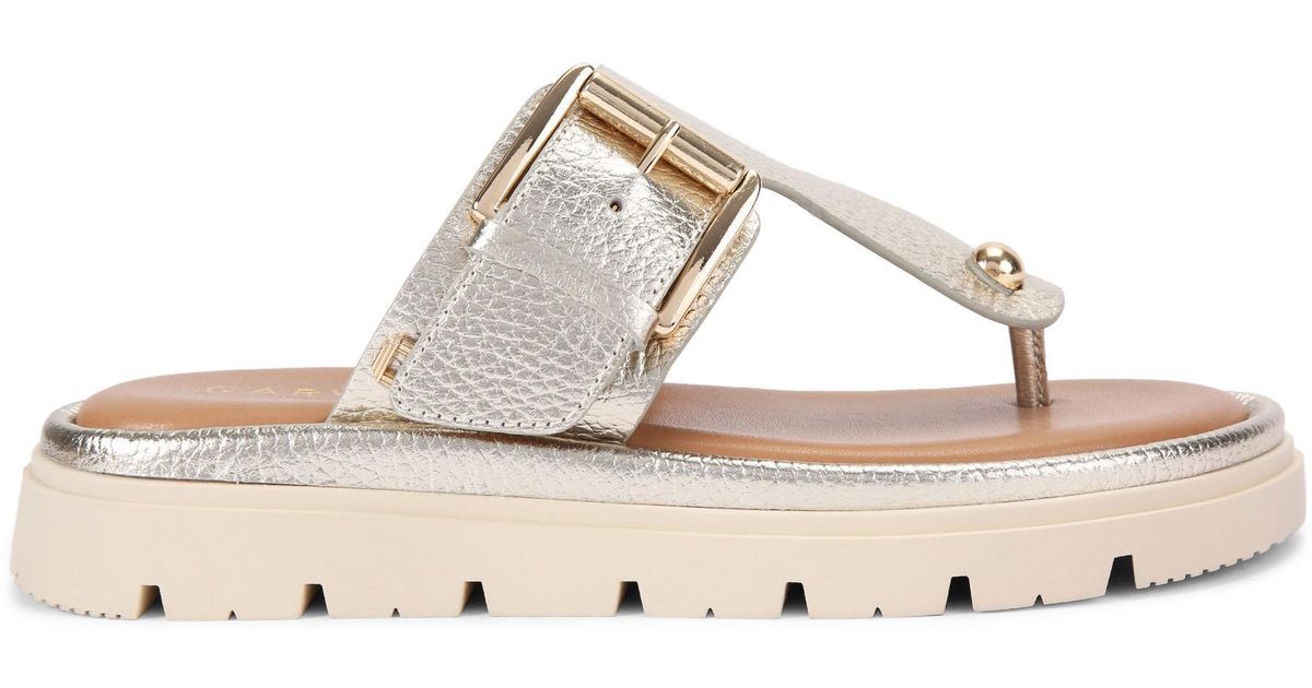 Carvela Kurt Geiger Leather Pavilion T Bar Mule Mules in Natural | Lyst UK