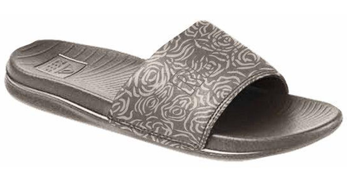 Reef One Slide Mushroom Sliders in Grey | Lyst UK