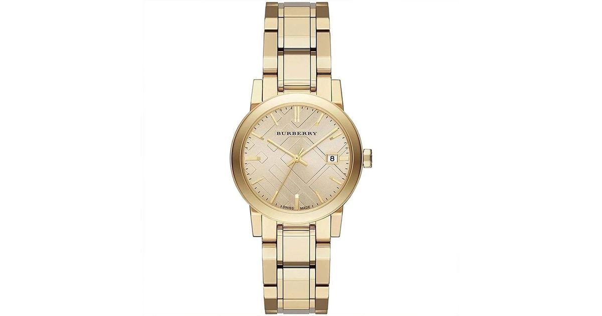Burberry Bu9134 Ladies Watch The City 34Mm Champagne in Metallic | Lyst UK