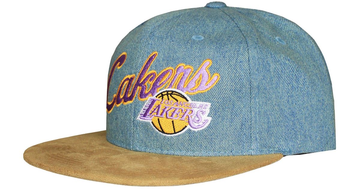 Mitchell & Ness Nba Los Angeles Lakers Script Cap in Blue for Men | Lyst UK