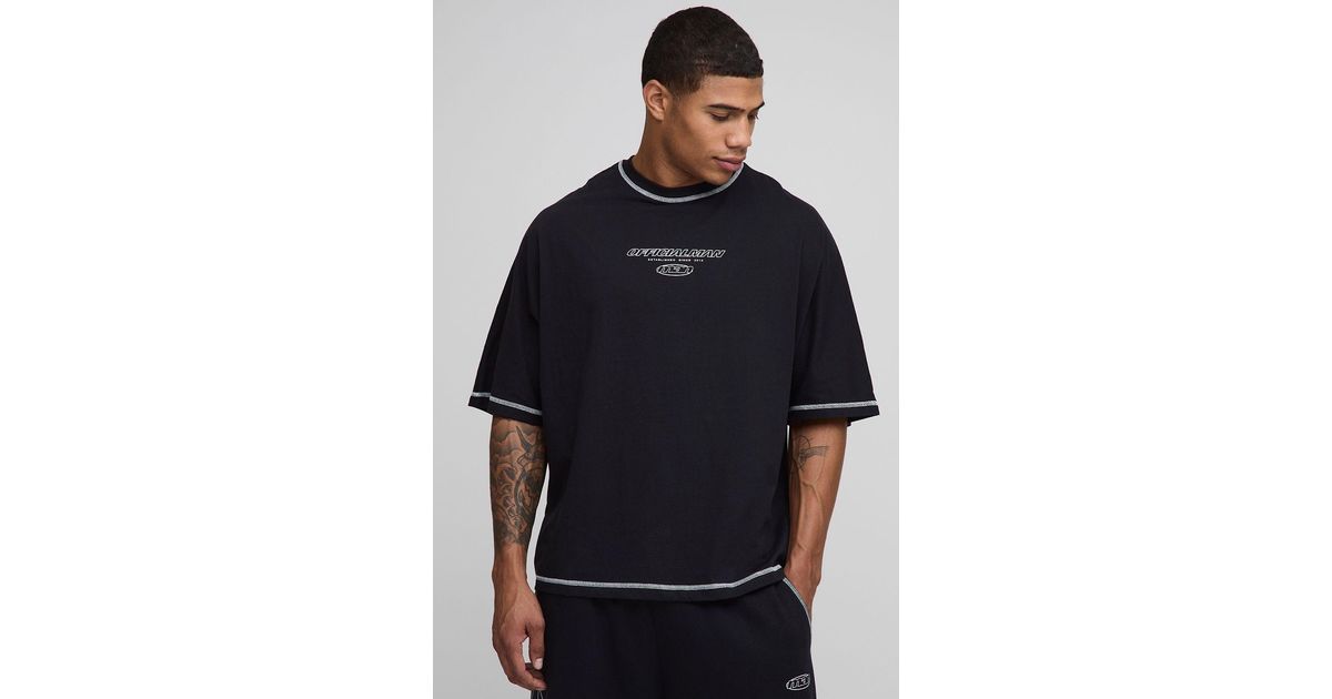 BoohooMAN Extreme Oversized Boxy Official T-Shirt in Blue for Men | Lyst UK
