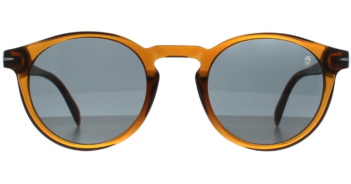 David Beckham Round Transparent Db 1036/S in Brown for Men | Lyst UK